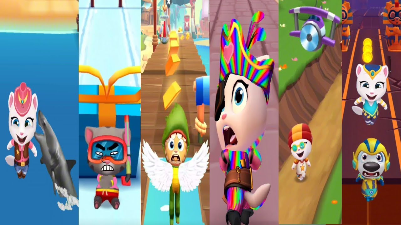 100 Funny Fails Talking Tom Gold Run VS Tom Hero Dash VS Tom Gold Run 2 ...