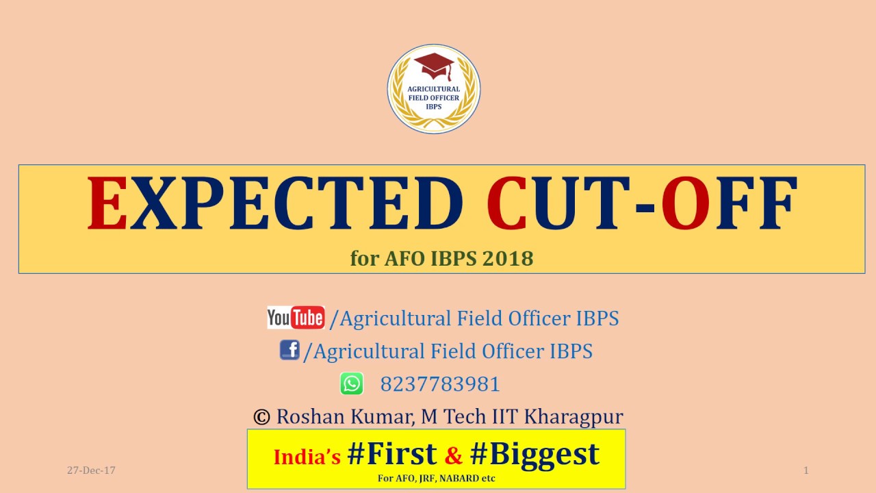Expected Cutoff AFO IBPS 2018 - YouTube