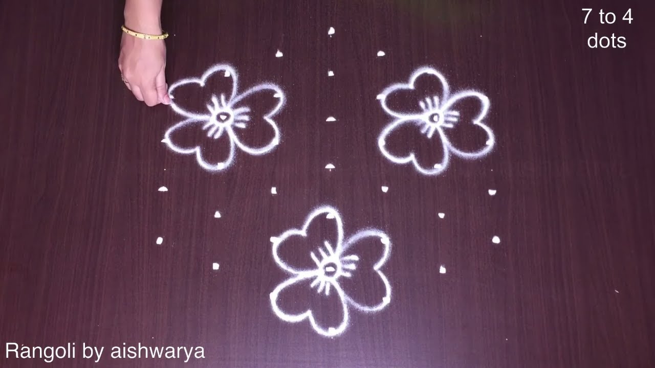 Kolam Poduvathu Eppadi 7 X 4 Kutti Small Kolangal | Tipkyanch Rangoli ...