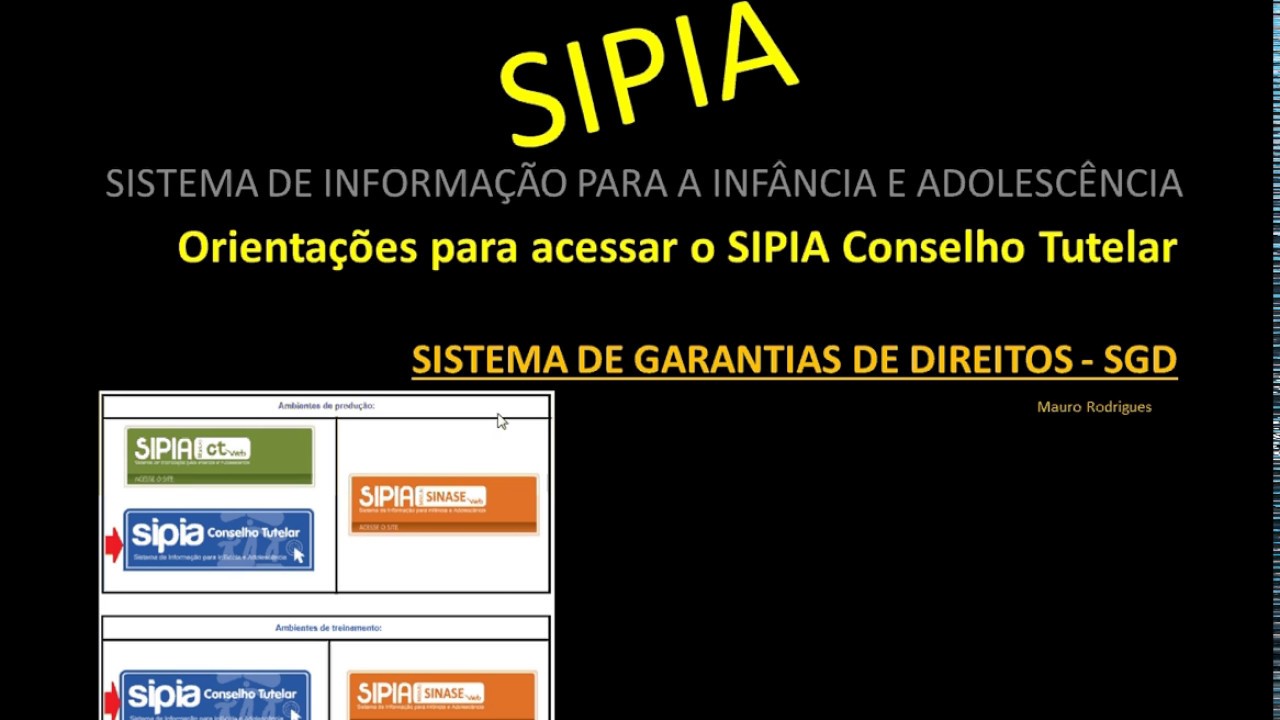 Sipia Conselho Tutelar Produção - RETOEDU