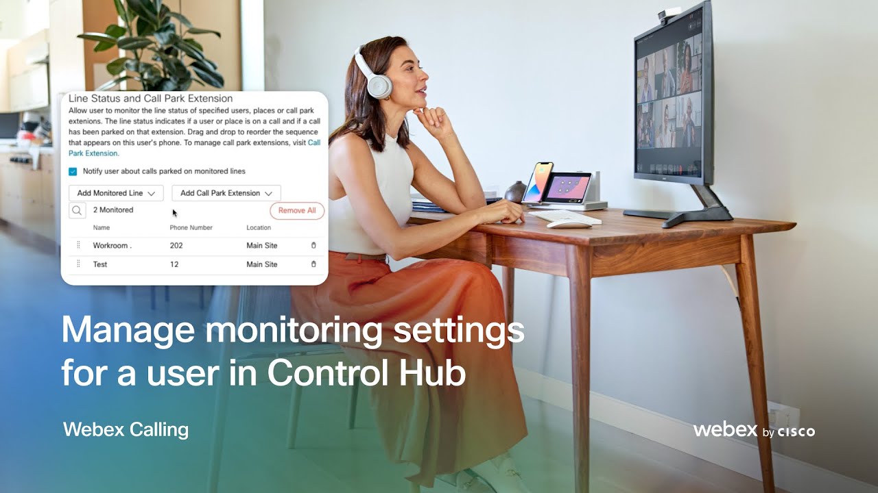 Manage monitoring settings for a user in Control Hub - YouTube