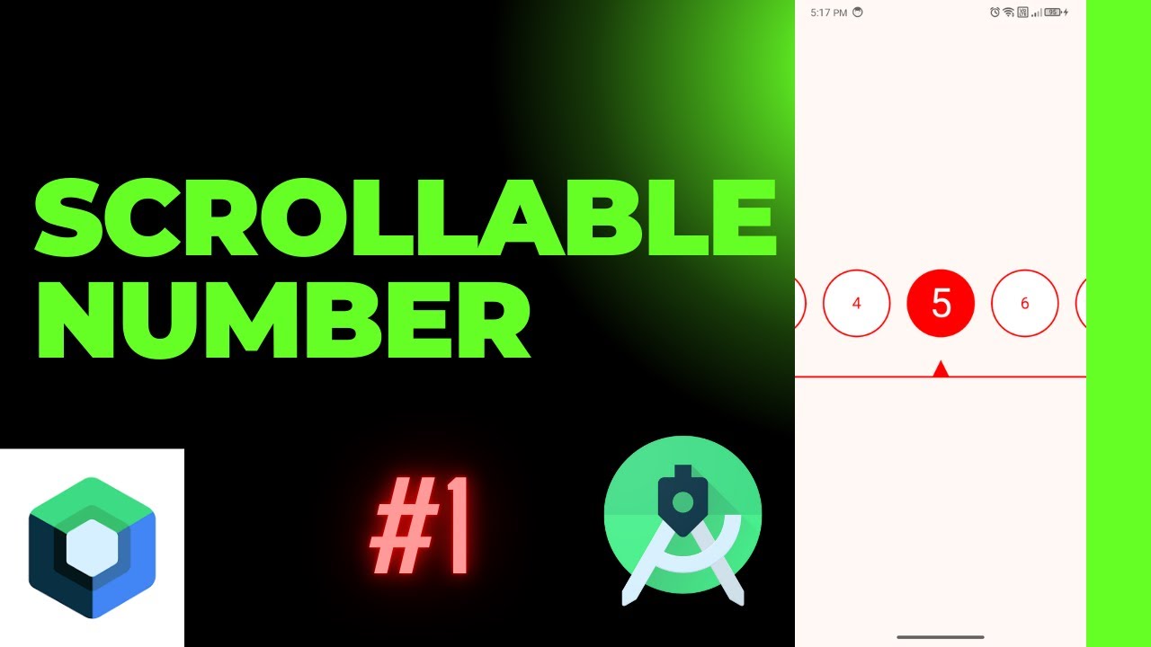 Scrollable Number In Android Studio Jetpack Compose | Canvas Animation | Scrollable Number | #1 ...
