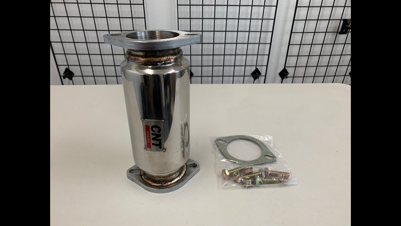 CNT Racing Genesis 2.0T 3 inch stainless steel test pipe - YouTube