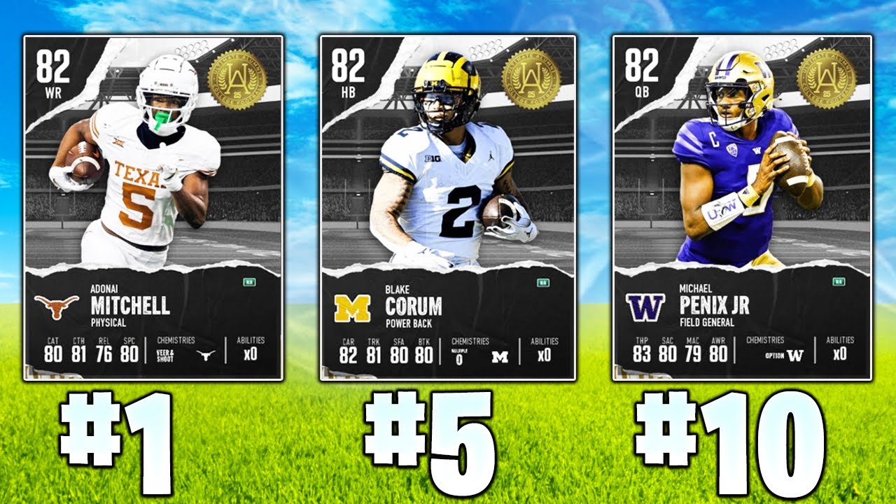 The BEST Pre Order Cards To Choose in CFB 25 Ultimate Team - YouTube