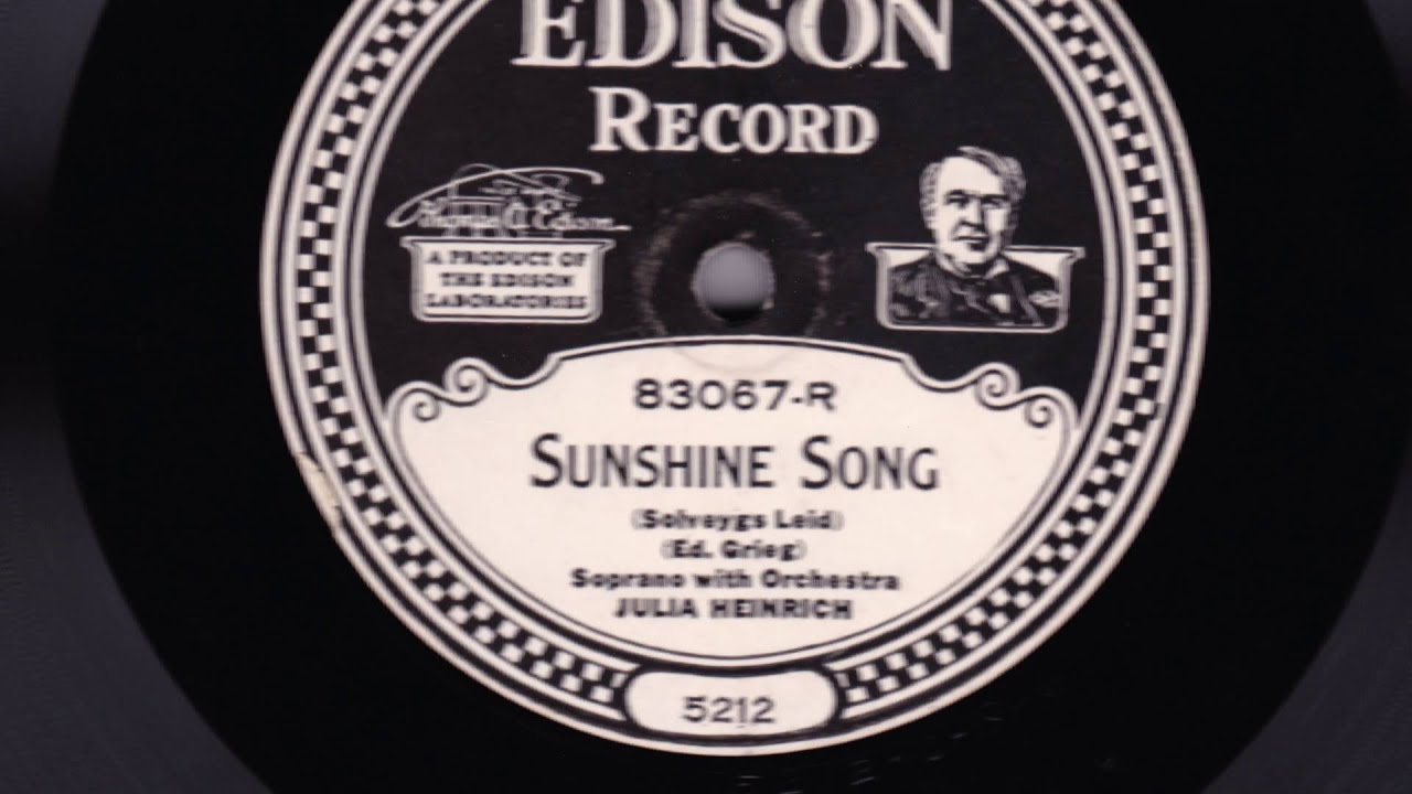 American soprano Julia HEINRICH: Sunshine Song (1916) - YouTube