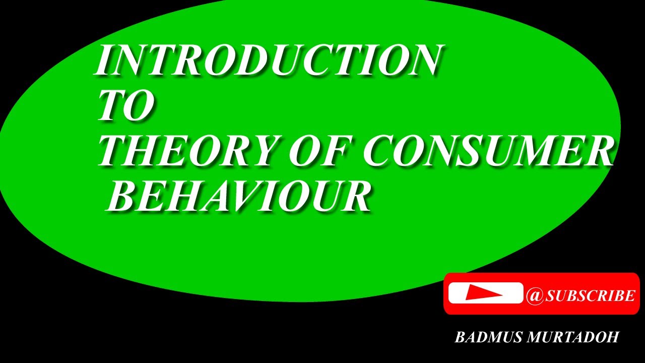 Introduction to Theory of Consumer Behavior - YouTube