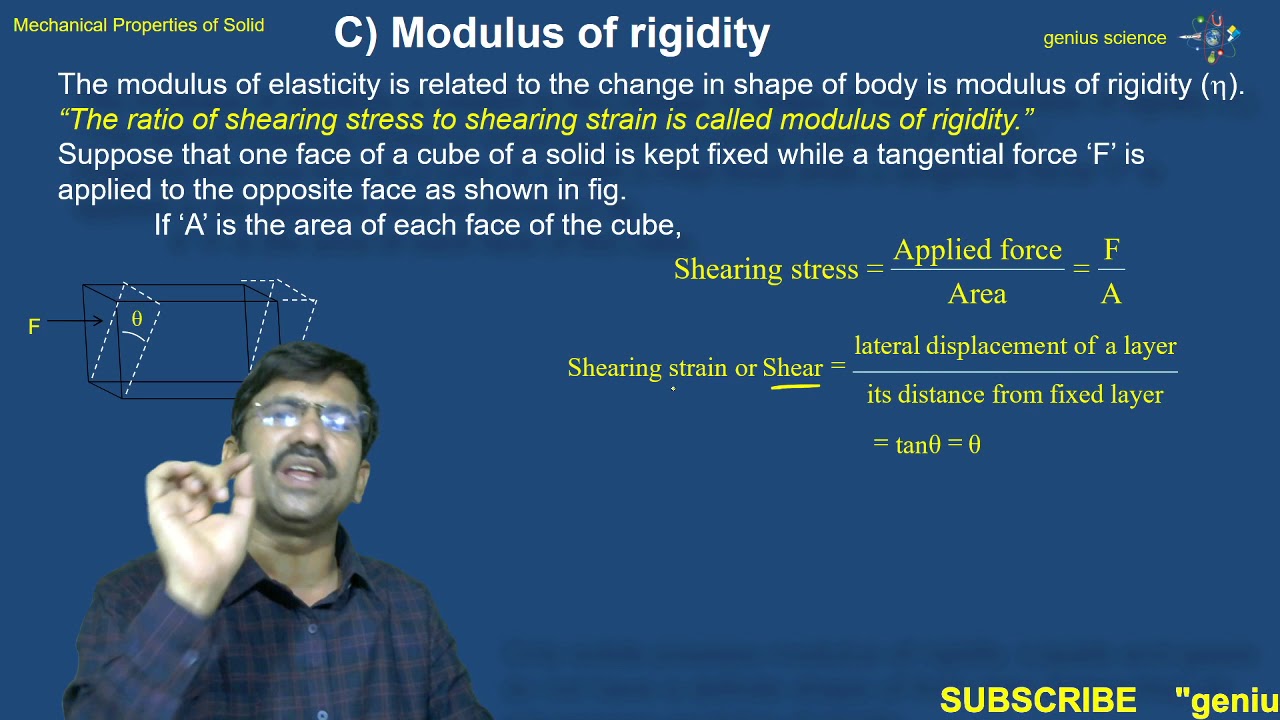11th Physics | Mechanical Properties of Solids | Modulus Of Rigidity ...