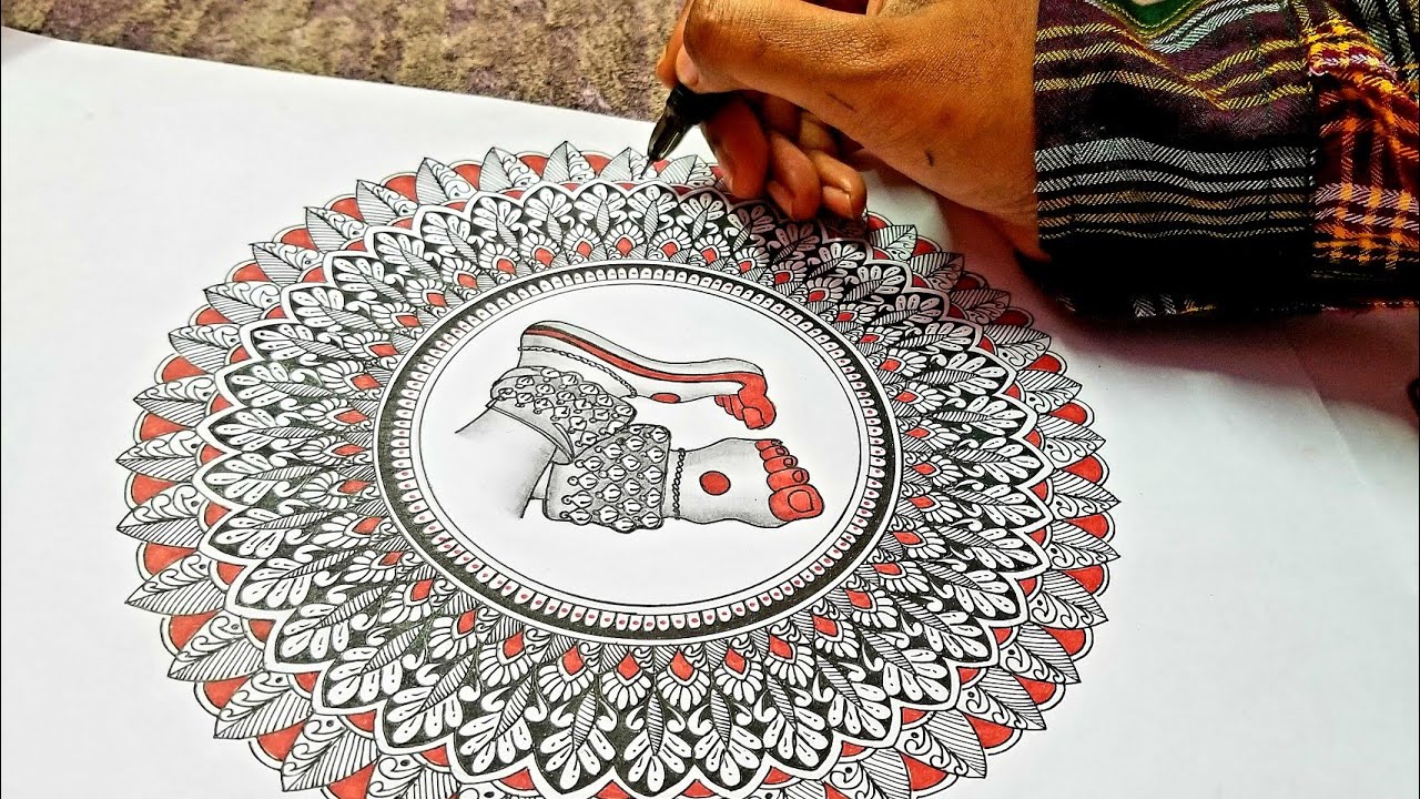 How to draw MANDALA ART for beginners/step by step/basic mandala ...