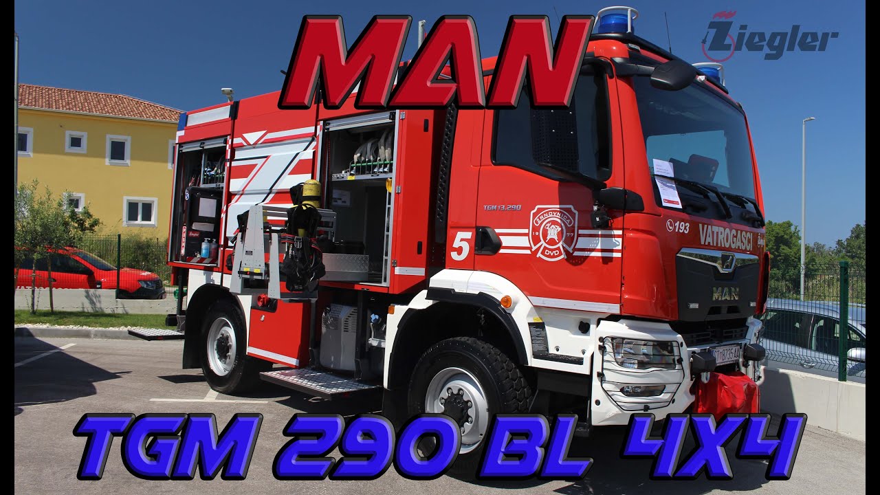 Šumsko vozilo MAN 4X4, - wildland fire engine MAN 4x4, Croatia - YouTube