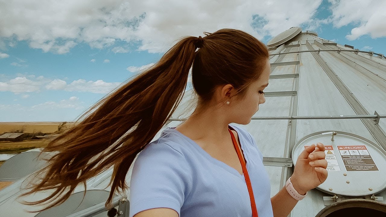 Grain Bin Tour Montana Wheat Harvest Kate's Ag - Farm to Fashion - YouTube
