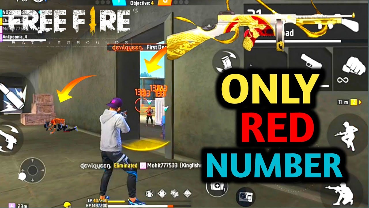 Only Red Only Head FF Gameplay - YouTube