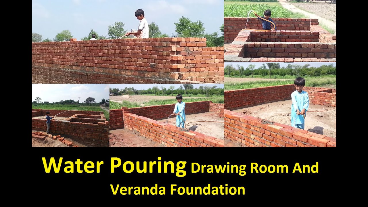 Water Pouring Drawing Room And Veranda Foundation - YouTube