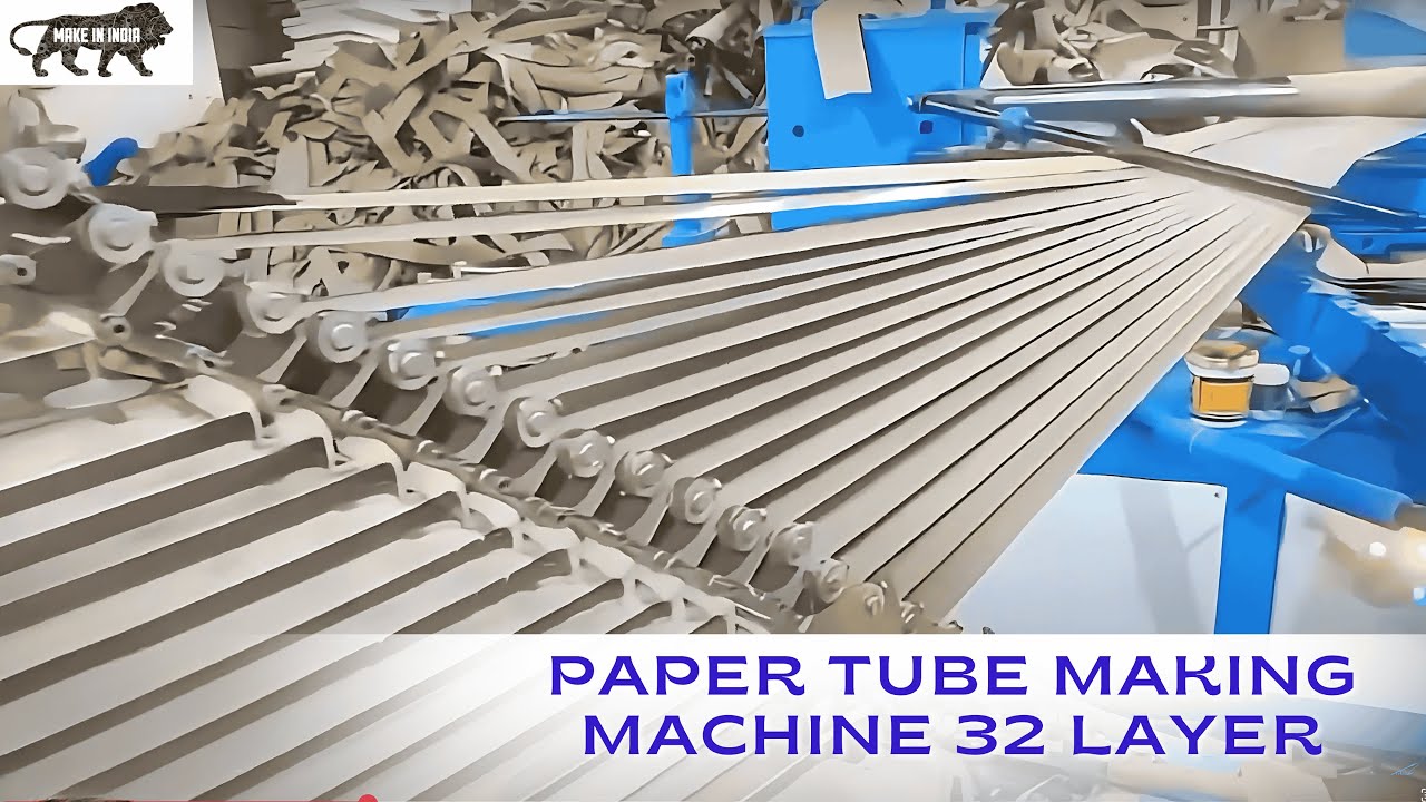 Paper Tube Making Machine 32 layer | Made In India - YouTube