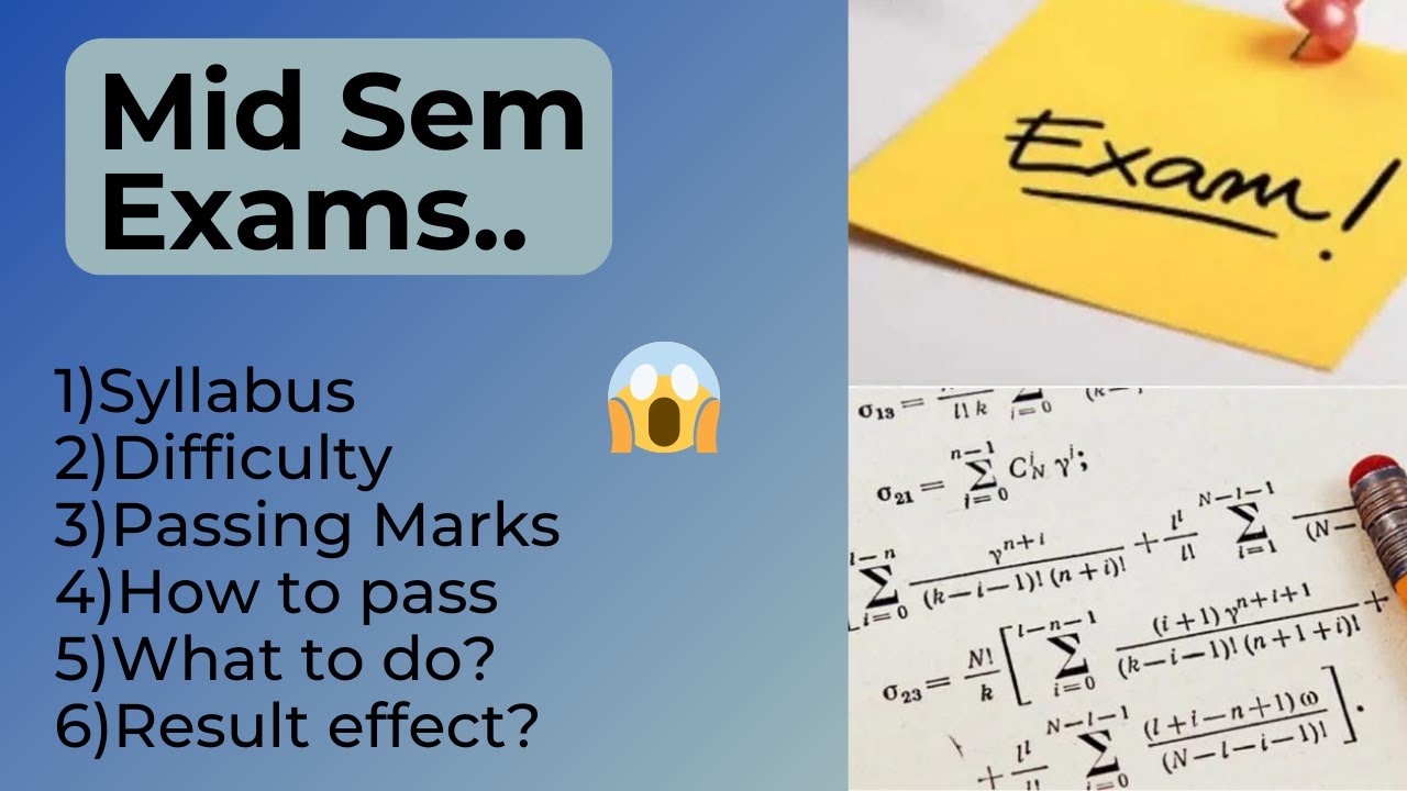Mid Semester Exam Information - YouTube