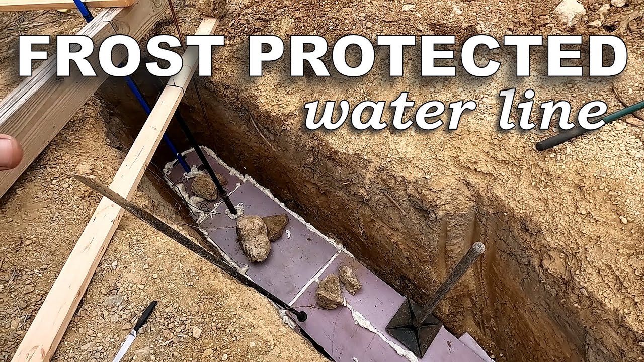 Insulated Shallow Water Line ― Part 2 ― Bedding and Insulating - YouTube