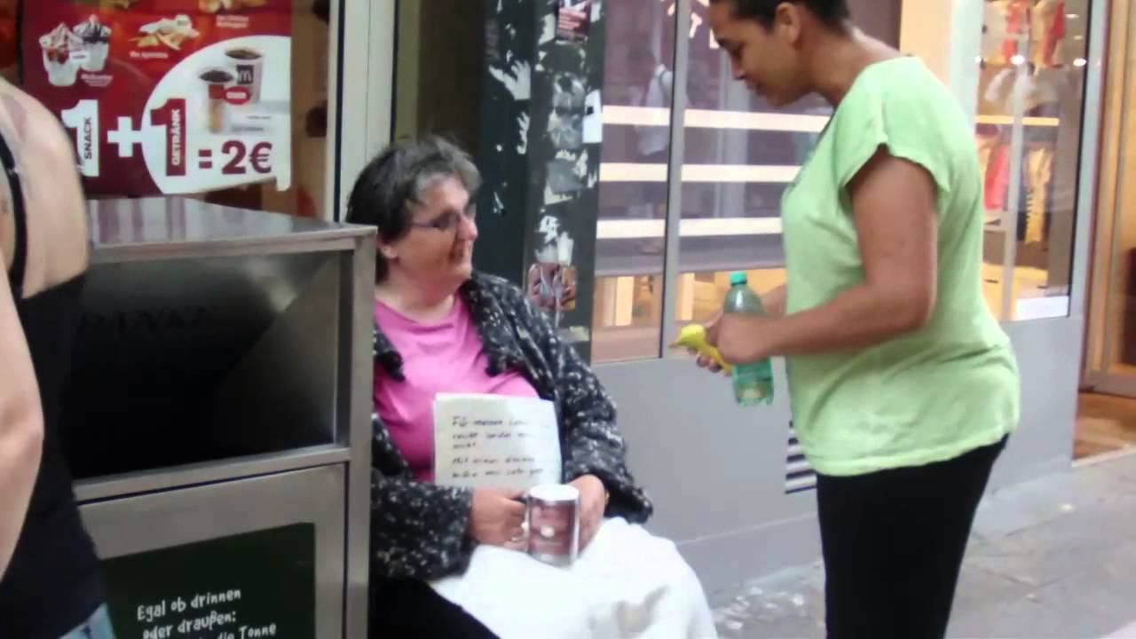 make the homeless smile - Stuttgart Germany Jun 2013 - YouTube