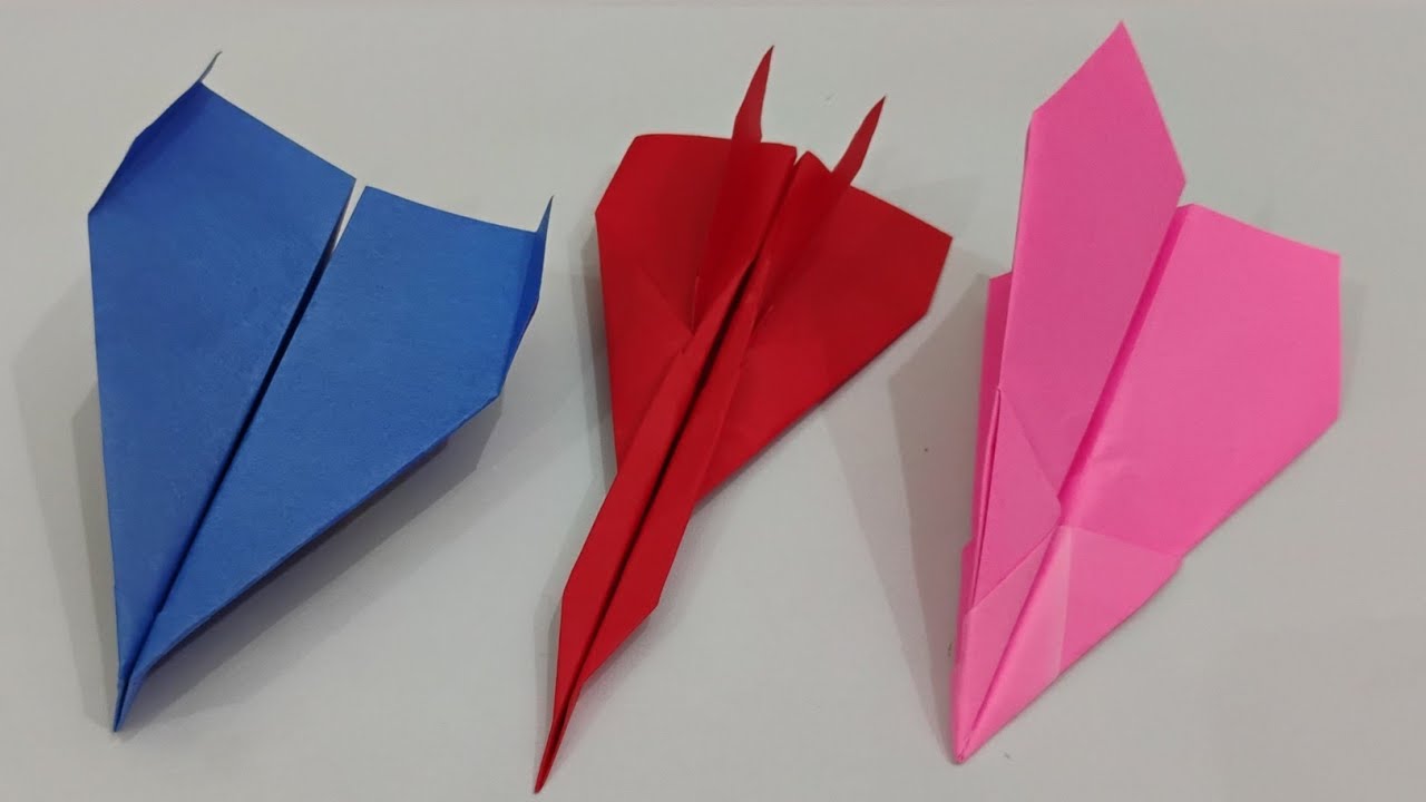 How To Make 3 Paper Airplanes That Fly Far | Best Paper Planes in the ...
