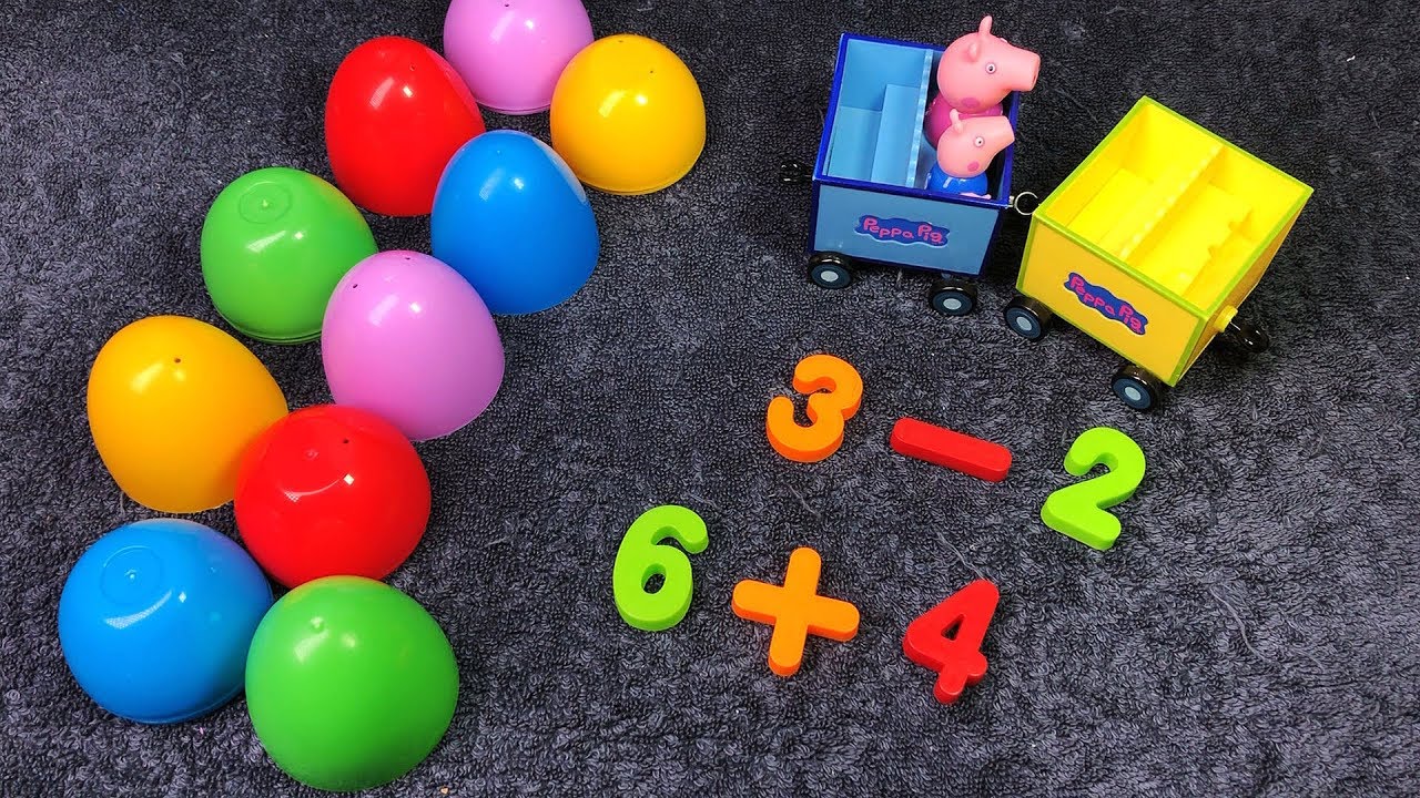 Suma y resta para los más pequeños - Huevos Sorpresas con Juguetes para ...