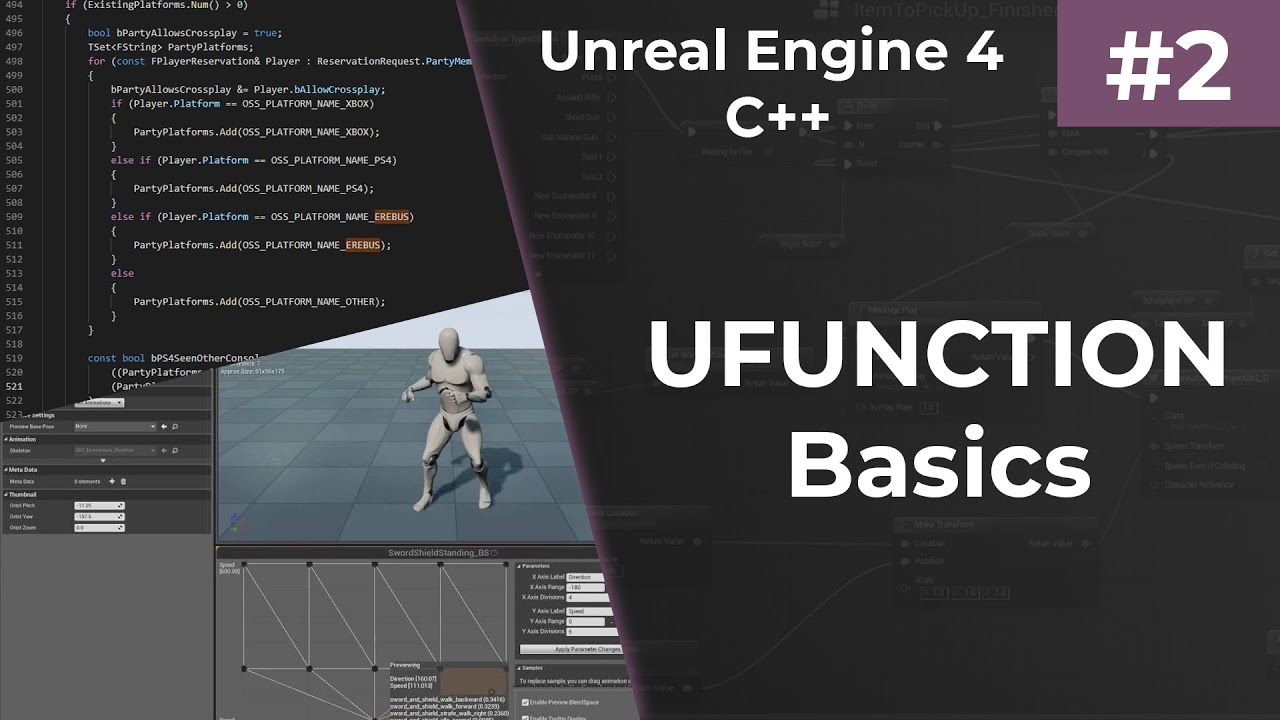 Unreal Engine 4 C++ #2 UFUNCTION Basics - YouTube