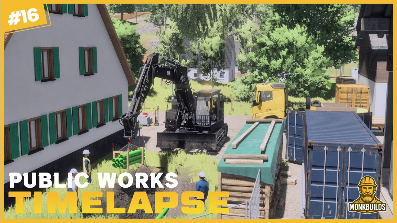 🚧 Laying PVC Pipes with CAT Excavator in Mittelberg TP | FS25 ...