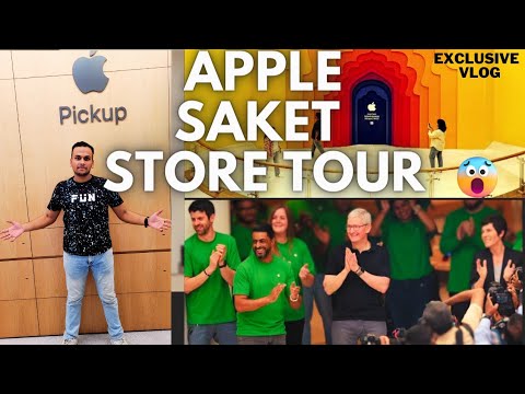 Inside😄 "APPLE Saket" Store🔥|Complete Tour|Product Launches|Immersive ...