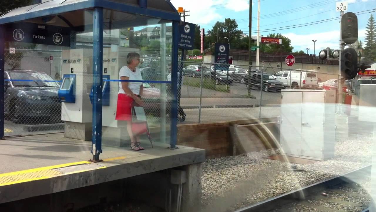 Ride Calgary Transit C-Train from Chinook Station to Downtown - YouTube