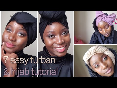 Easy StylishTurban and Hijab Tutorial | African headwrap style | party Hijab style