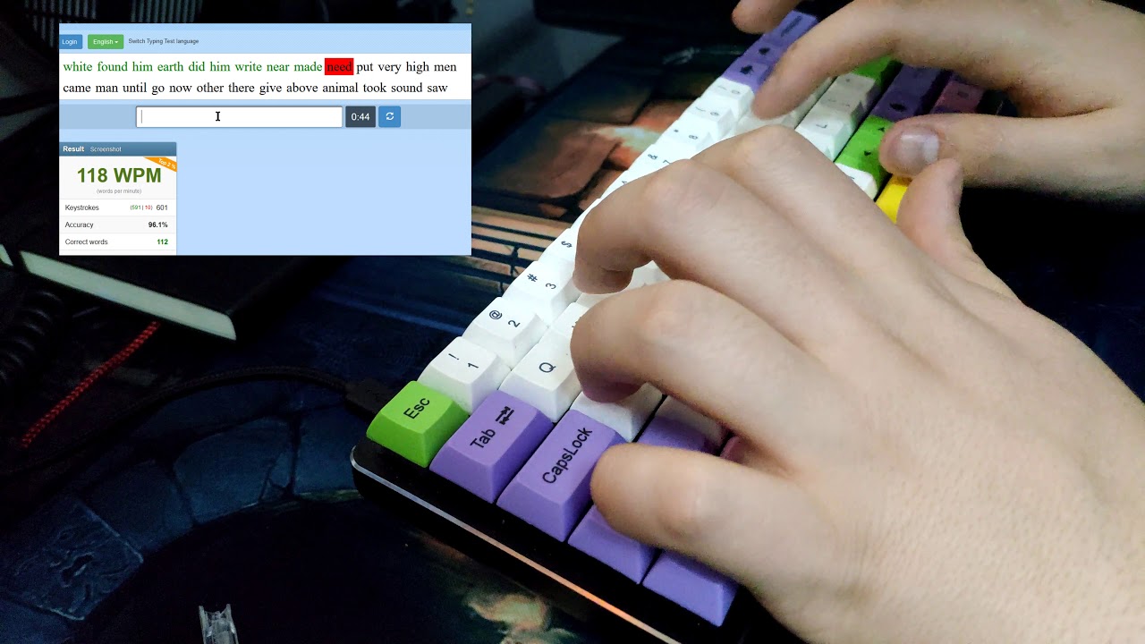 Lubed Holy Pandas (Yok Trash) Typing Test - YouTube