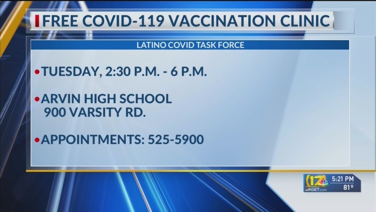 COVID-19 vaccination clinic to be held Tuesday in Arvin - YouTube