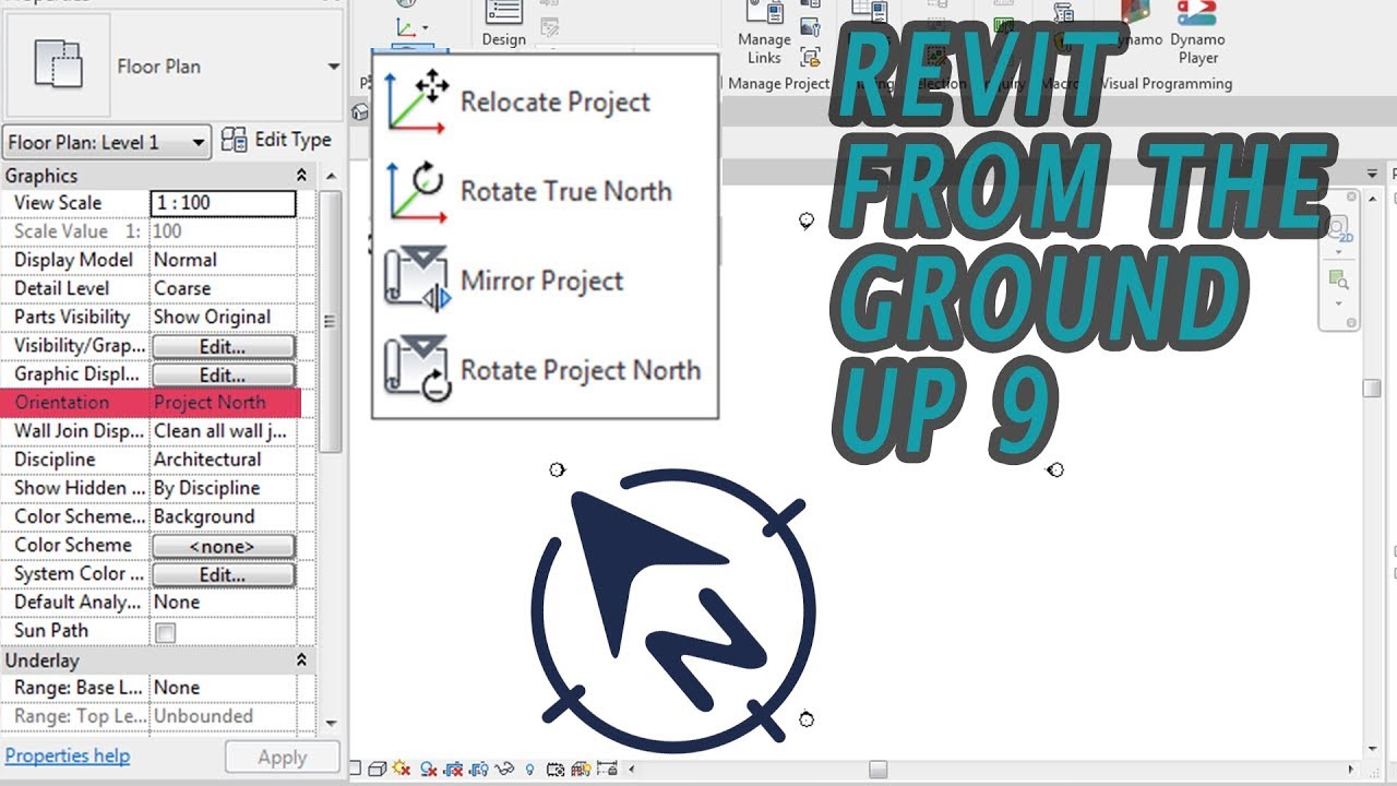 ORIENTATION AND TRUE NORTH Revit From The Ground Up 9 - YouTube