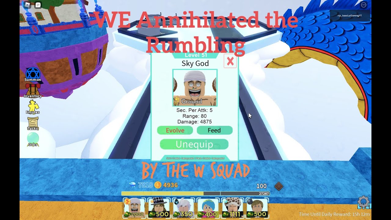 Beating the new aot event EASILY in astd (9 player version) - YouTube