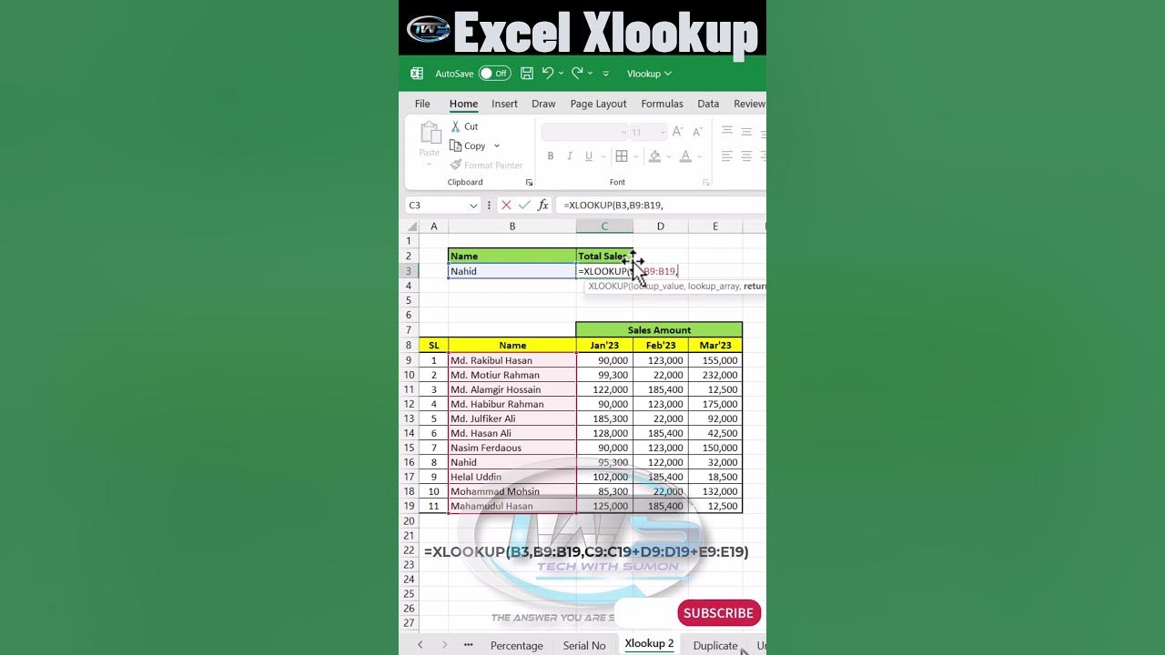 How to Use Microsoft Excel Xlookup formula Advance Level #shorts #shortsvideo - YouTube