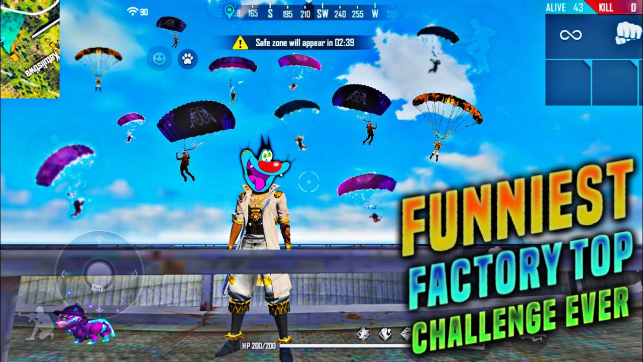 [FUNNIEST😂] WHEN OGGY PLAY FACTORY TOP CHALLENGE FREE FIRE || FREE FIRE ...