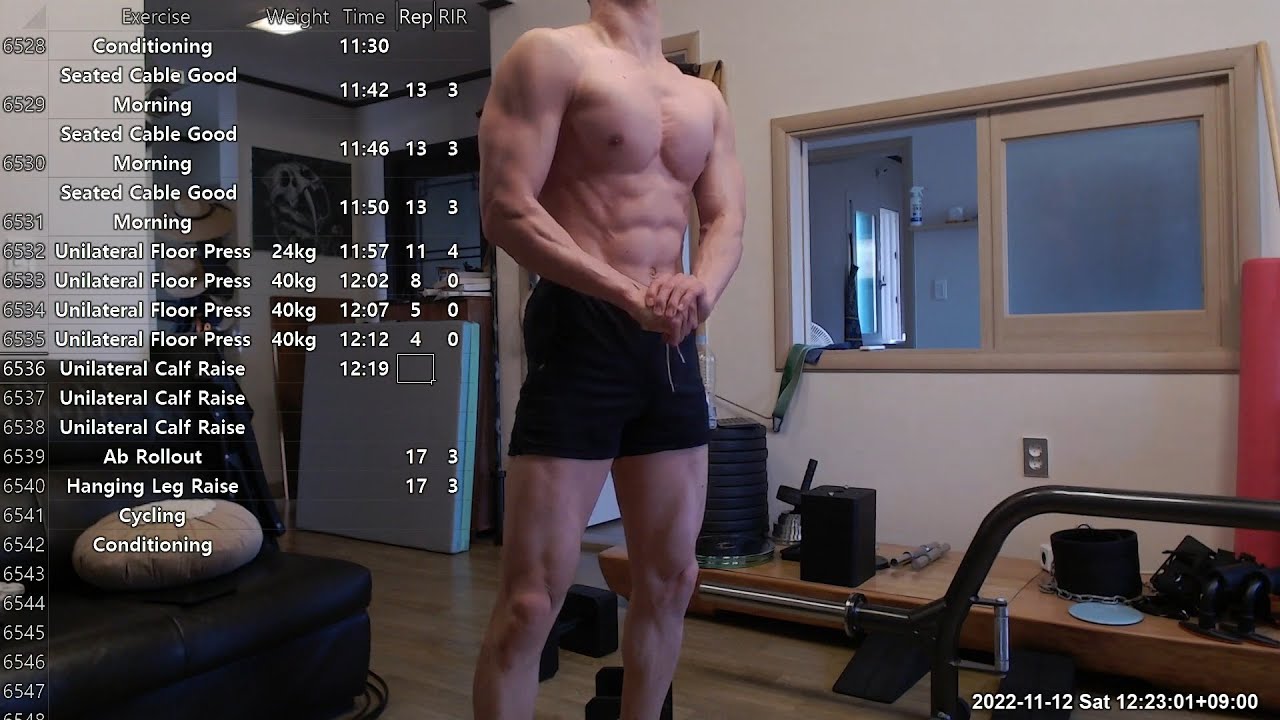 No. 257 ATG Split Squat, Dips, DB Seal Row, Ab Rollout, Hanging Leg Raise, Cycle - YouTube