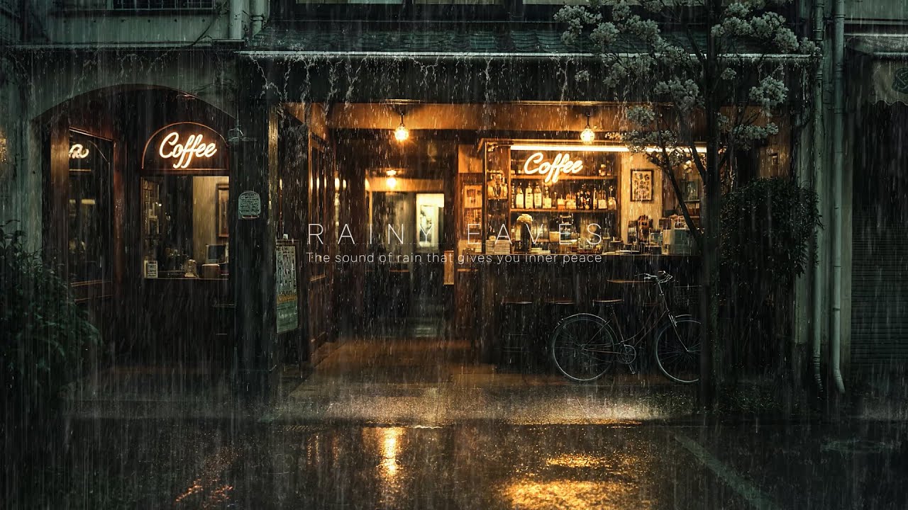 Heavy Rain Sounds from a Quiet Café – Stormy Ambience for Rest & Sleep ...