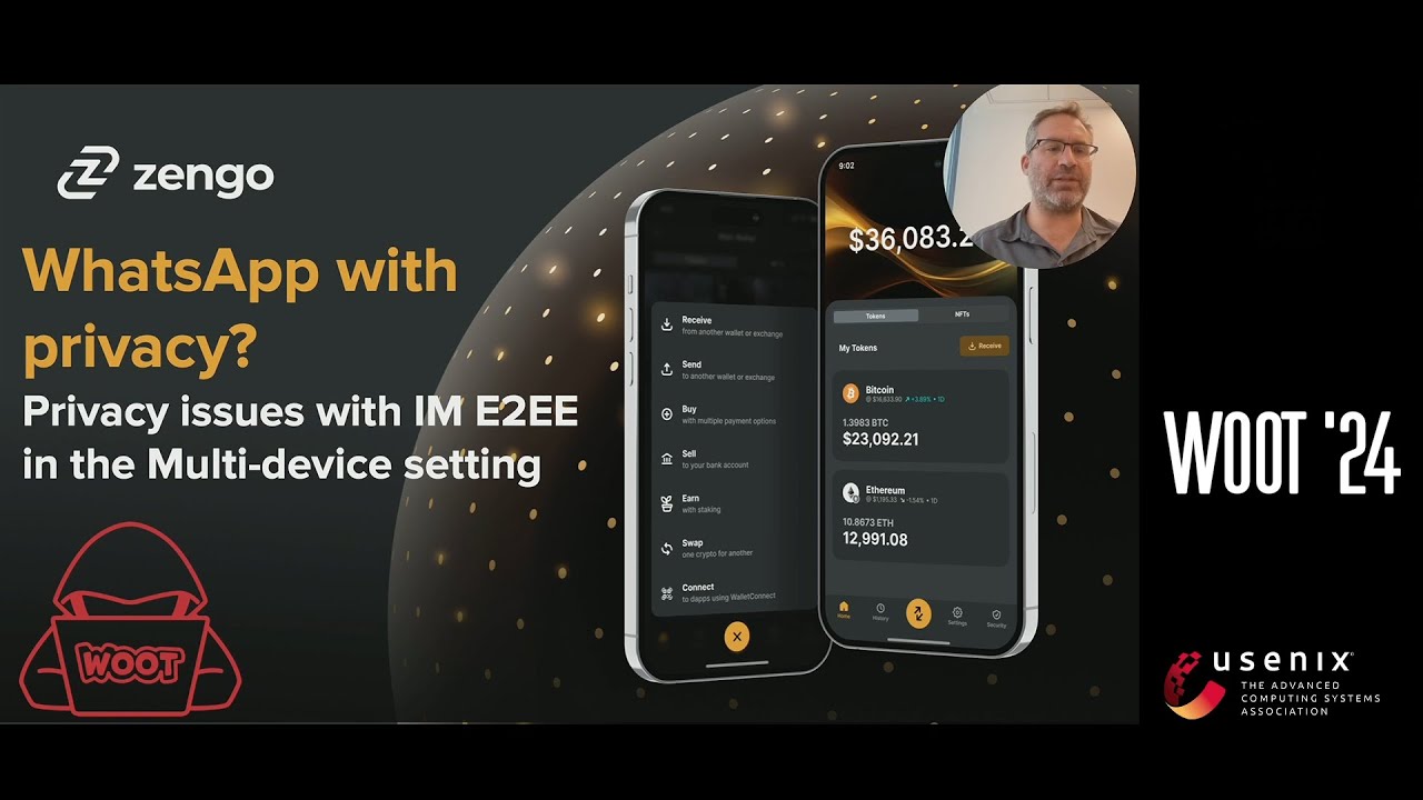 WOOT '24 - WhatsApp with privacy? Privacy issues with IM E2EE in the Multi-device setting - YouTube