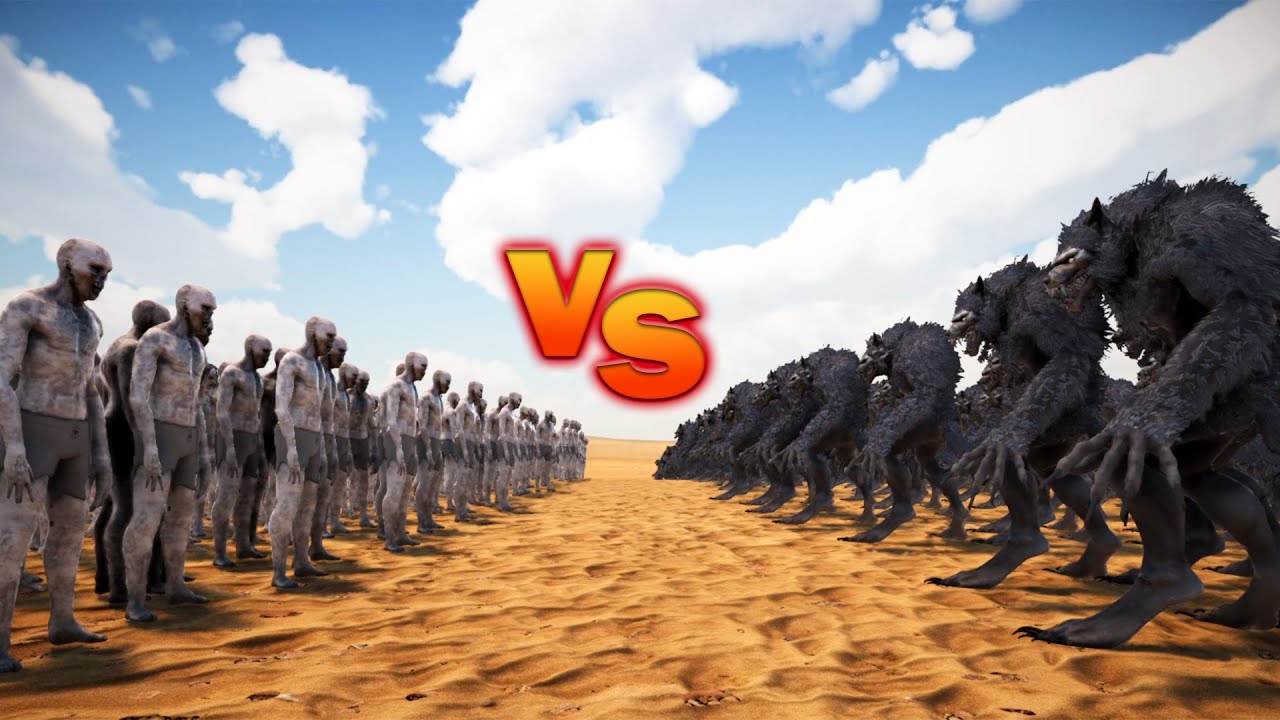 Deadliest Warrior #1 - Zombies vs Werewolves! - Ultimate Epic Battle ...