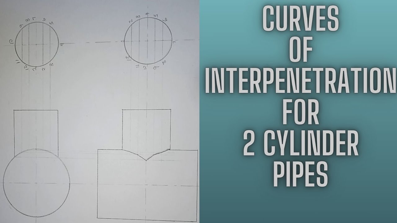 Curve of interpenetration for 2 cylinder pipes//engineering drawing ...