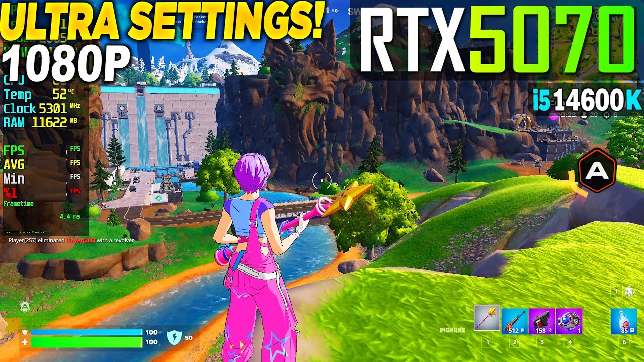 Fortnite Chapter 6 Season 4 RTX 5070 + i5 14600K - 1080p Performance ...