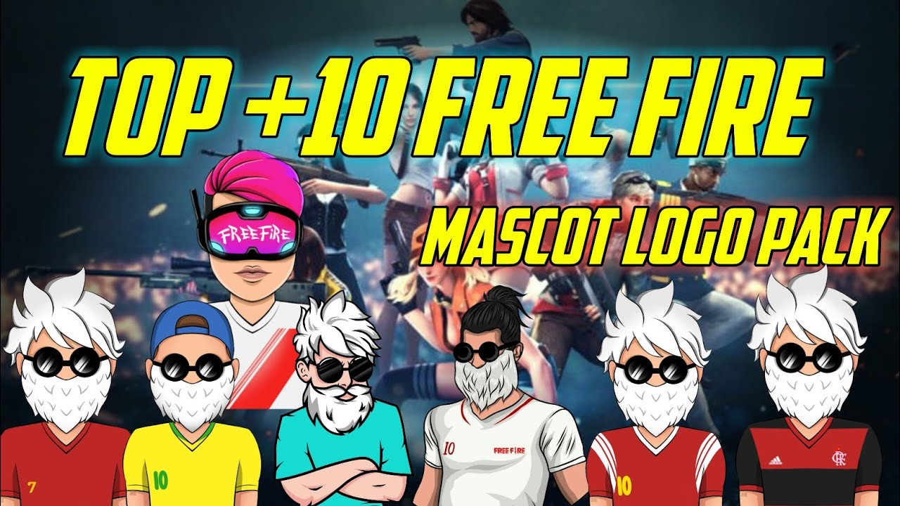 TOP +10 FREE FIRE MASCOT LOGO PACK ।। FREE FIRE CARTOON LOGO PACK - YouTube