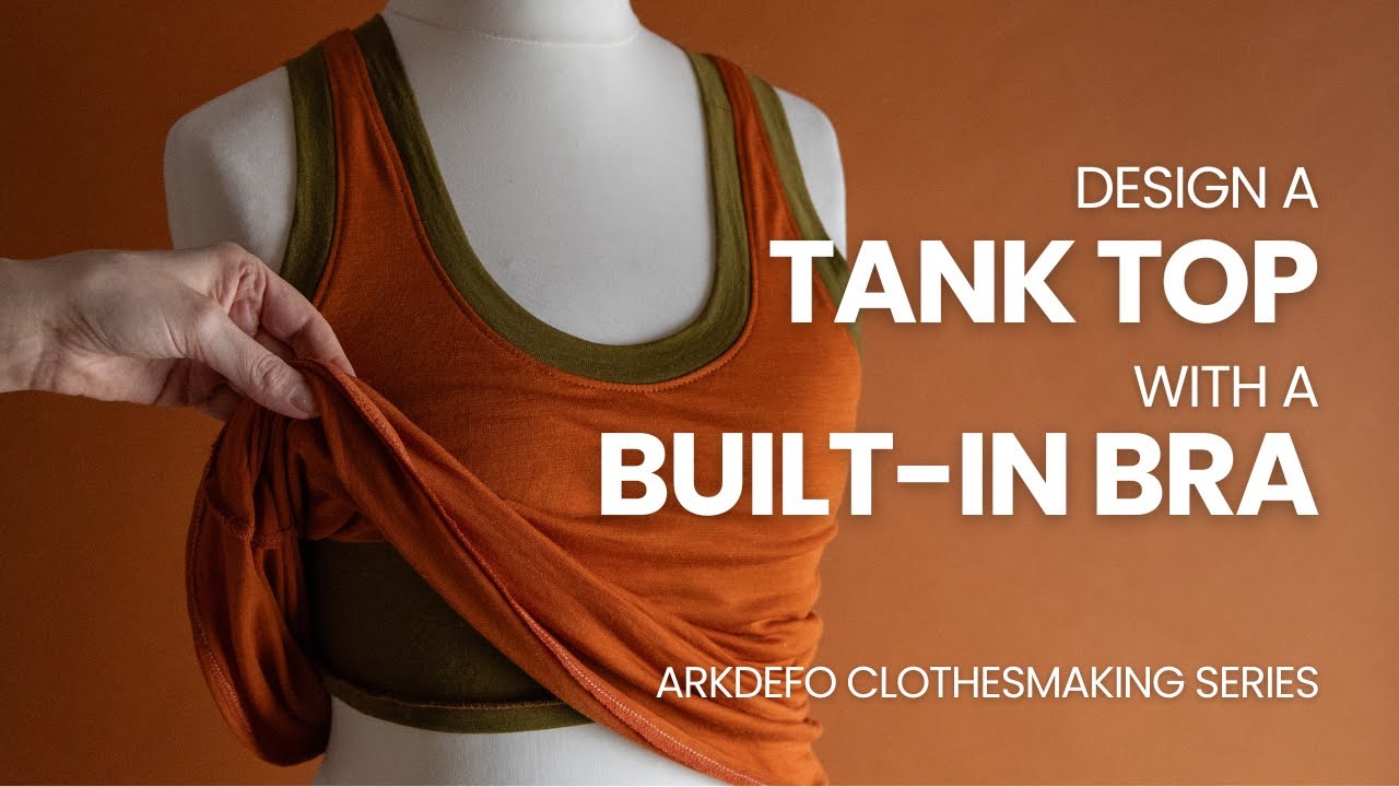 Design a top with a built in bra - YouTube