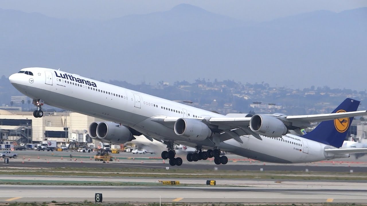 Lufthansa Airbus A340 600 Takeoff LAX YouTube lufthansa-airbus-a340-600-takeoff-lax-youtube