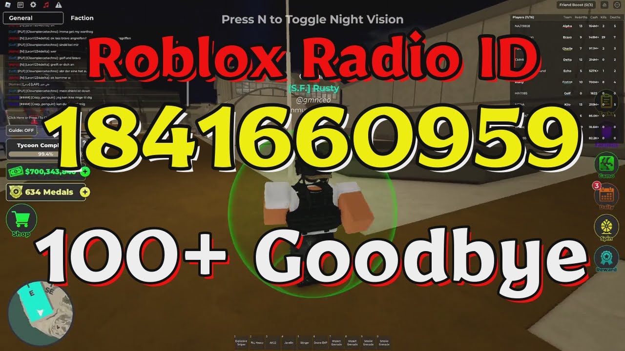 Goodbye Roblox Radio Codes/IDs - YouTube