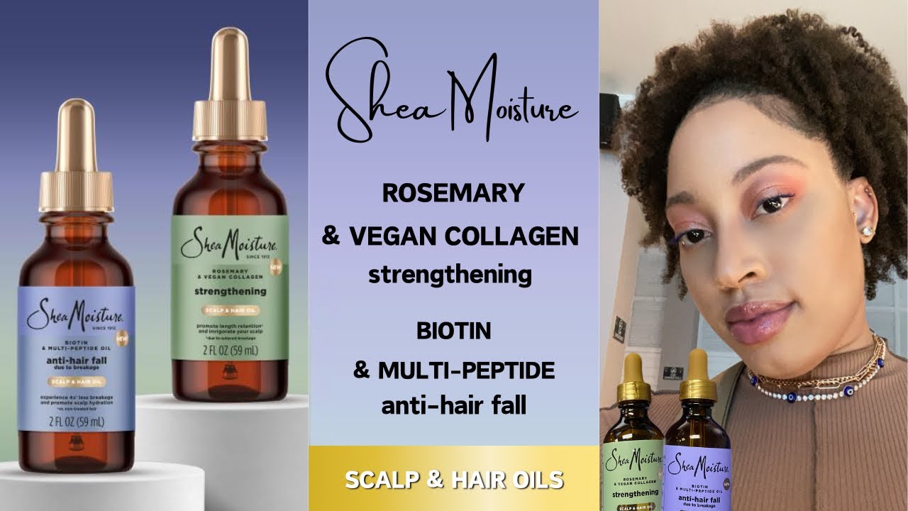 Shea Moisture Rosemary & Vegan Collagen + Biotin & Multi-Peptides Oil ...