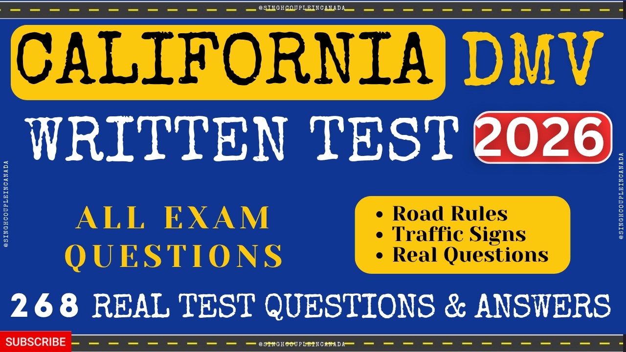 California DMV Written Test 2025 | California DMV Permit test 2025 ...