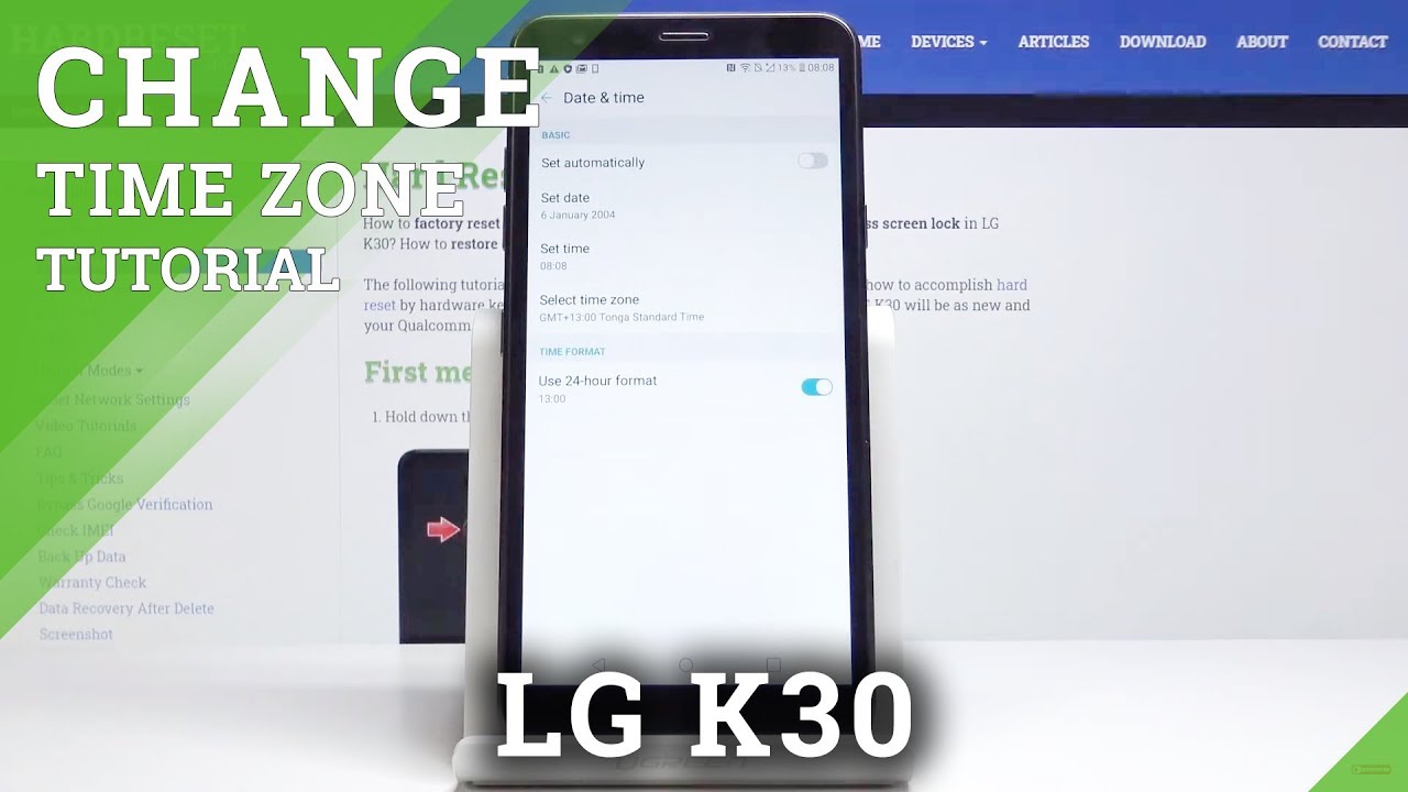 How to Set Up Date in LG K30 – Android Time Settings - YouTube