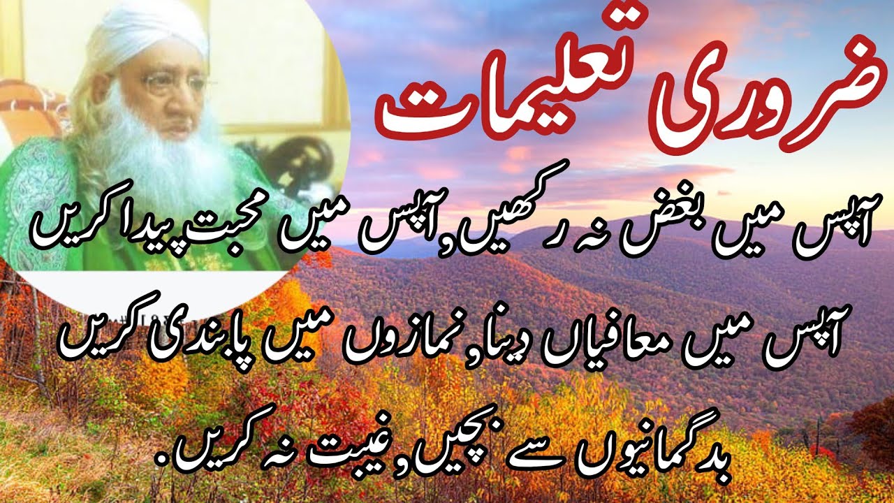 Idreesia Taleem Shareef | Sheikh Amin Multan 381A Important Taleem ...