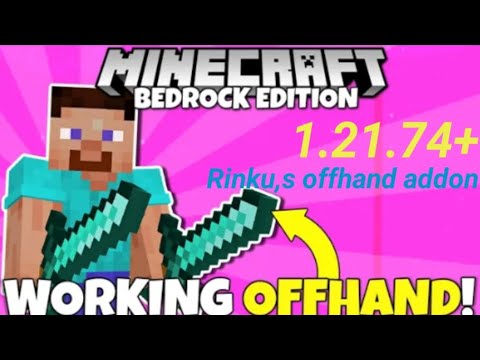 Rinku,s fully offhand Addon 1.21.74.+ || offhand mod - YouTube