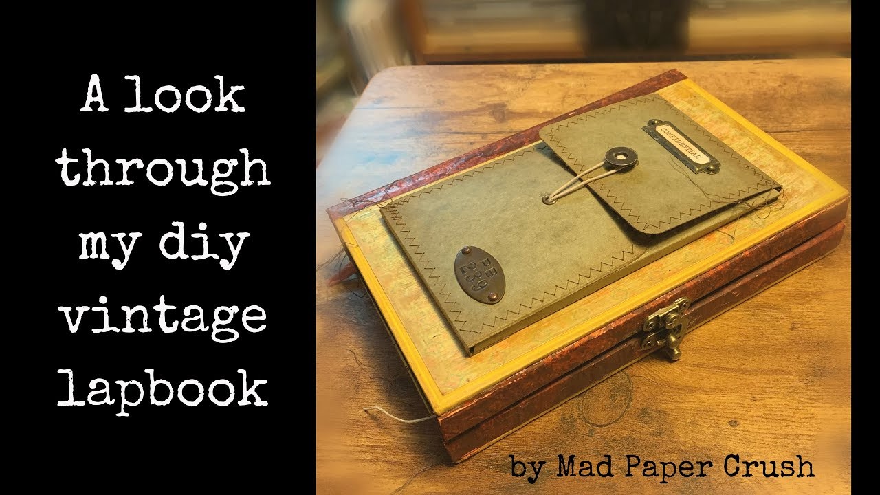 A look through my diy vintage lapbook - YouTube