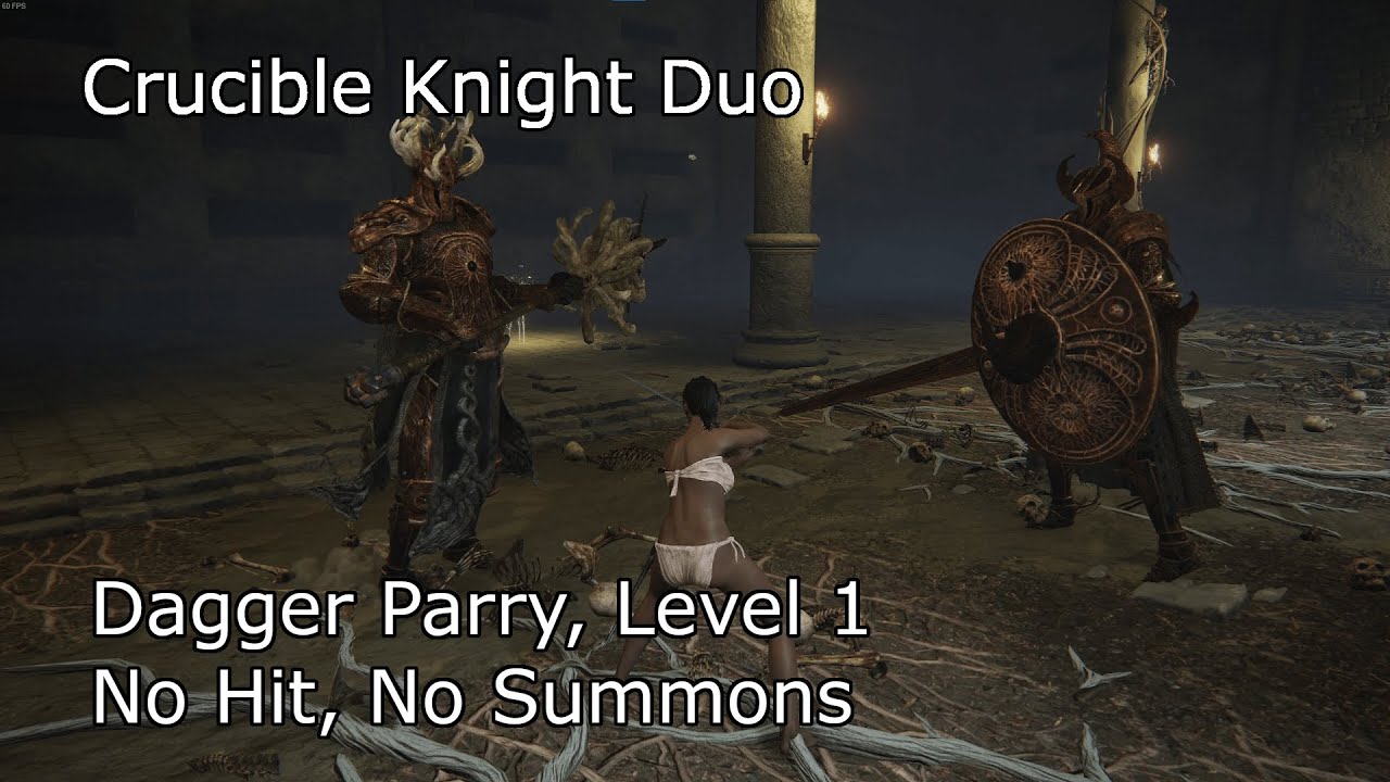 Elden Ring - Crucible Knight Duo (Dagger Parry, Level 1, No Hit, No ...